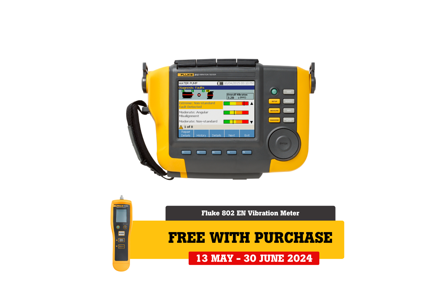 Vibration Analyzers | Fluke 810 Vibration Tester | Fluke