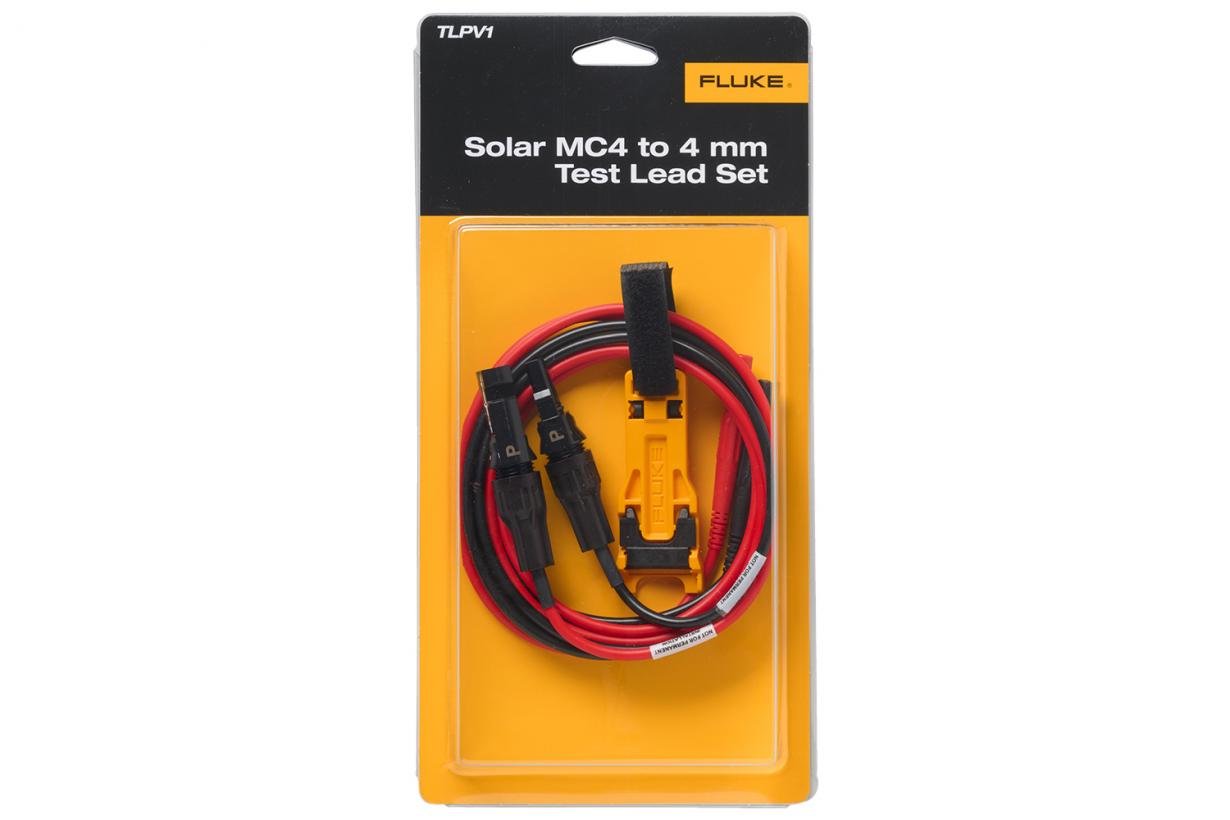 Fluke TLPV1 MC4 to 4mm Test Lead Set for Reliable Solar PV Measurements ...