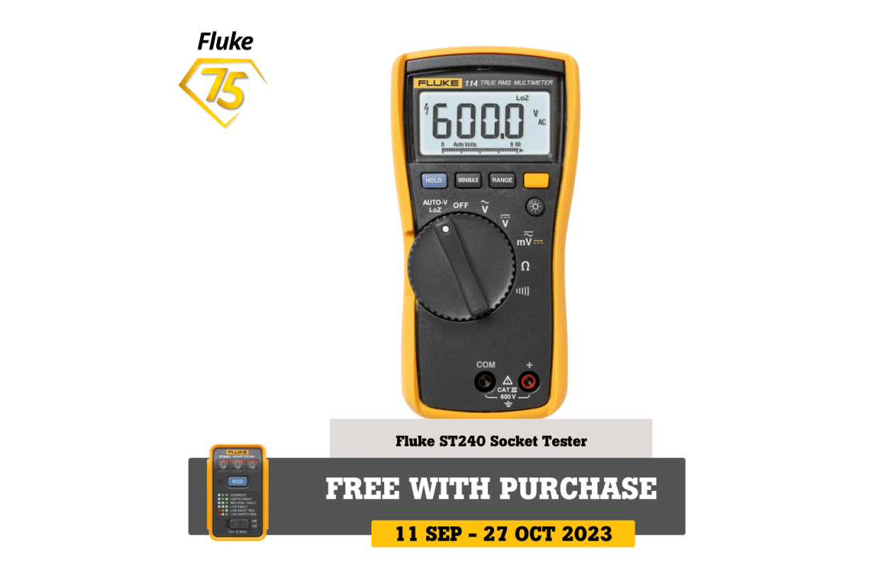 Fluke 114 True-RMS Electrical Multimeter CAT III 600 V | Fluke
