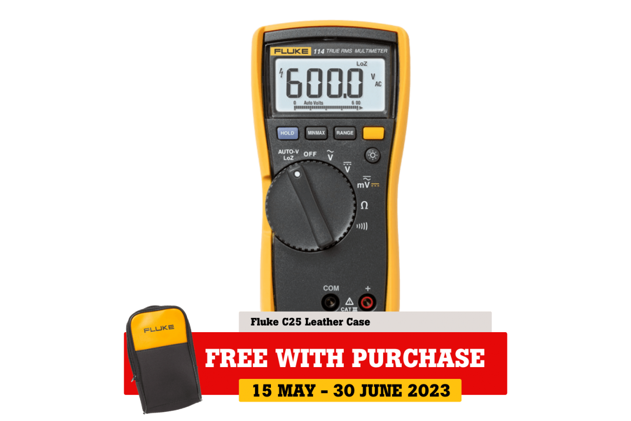 Fluke 114 True-RMS Electrical Multimeter CAT III 600 V | Fluke